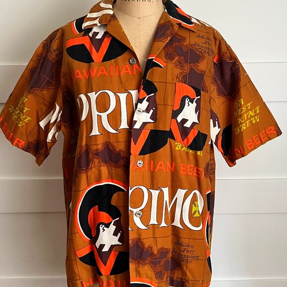 Vintage | Shirts | Rare Vintage Primo Beer Hawaiian Holiday Aloha Shirt ...